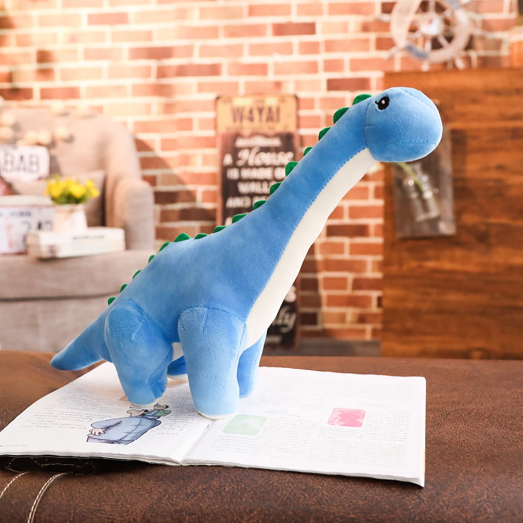 35CM Blue Dinosaur Plush Toy - Soft Long-Necked Stuffed Animal ...