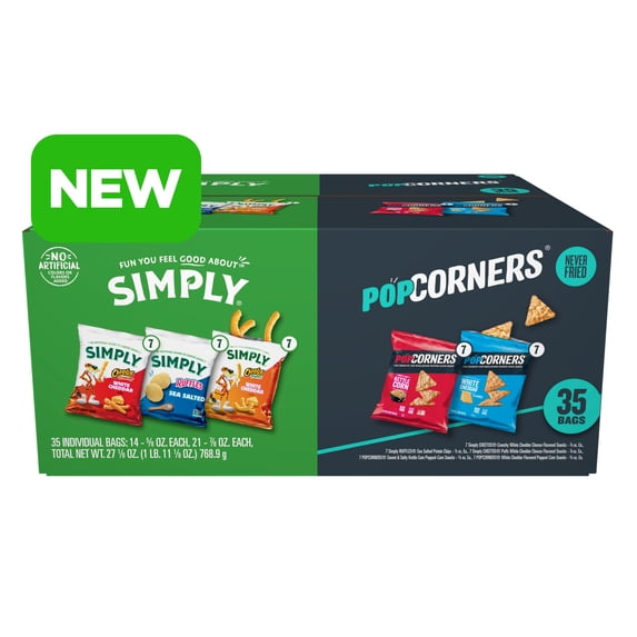 Simply and PopCorners 5 Flavor Snacks Variety Pack, 35 Count - Walmart.com