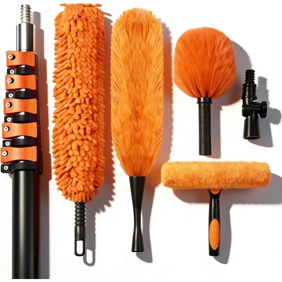 35FT High Duster Kits with 5-29FT Extension Pole, Cobweb Duster with ...