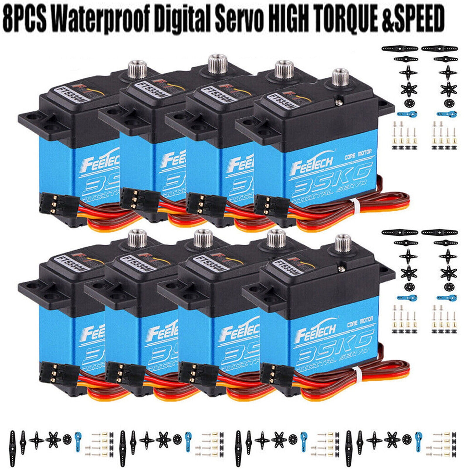 35KG Metal Gear Waterproof Digital Servo HIGH TORQUE &SPEED for 1/8 1/ ...