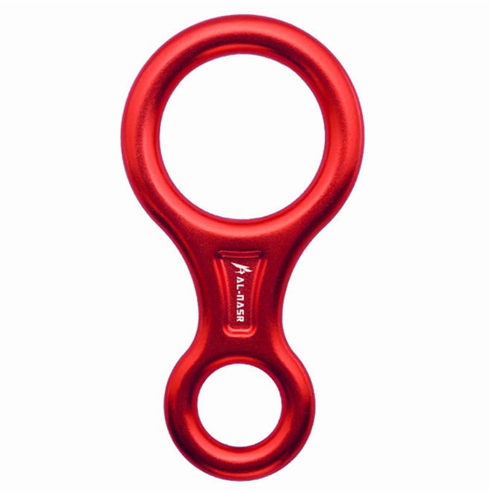 35KN Rock Climbing Carabiner Figure 8Rappelling Rope Descender Aluminum ...