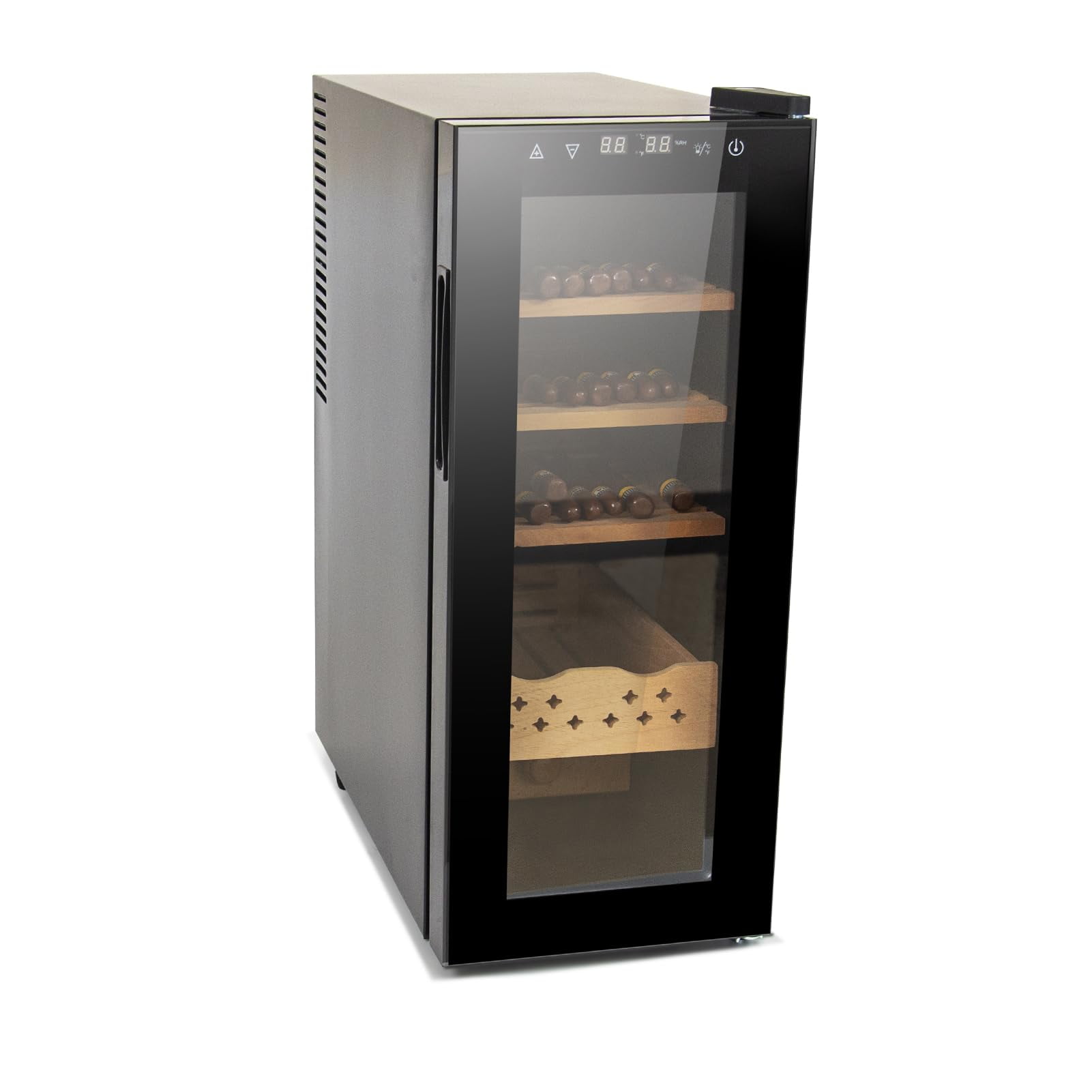 35L Electric Cigar Humidor 200 Counts Cigar Humidor Cabinet LED Lighted ...