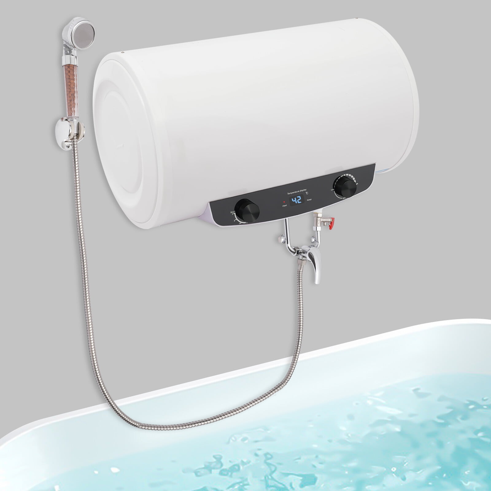 35L Electric Instant Hot Water Heater Tank, 1500W Horizontal Wall ...