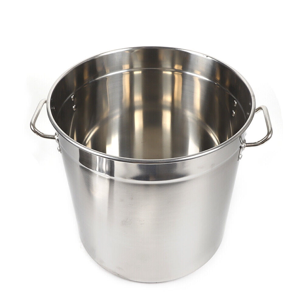 35L Large Stock Pot Restaurant Kitchen Soup Big Cooking with Lid ...