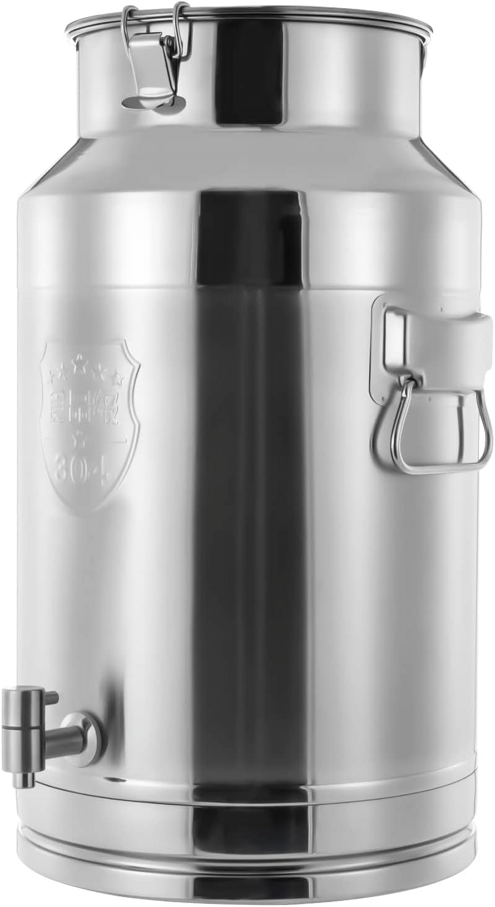 35L Milk Can, Milk Storage Can Jug Transport Sealed 304 Stainless Steel ...