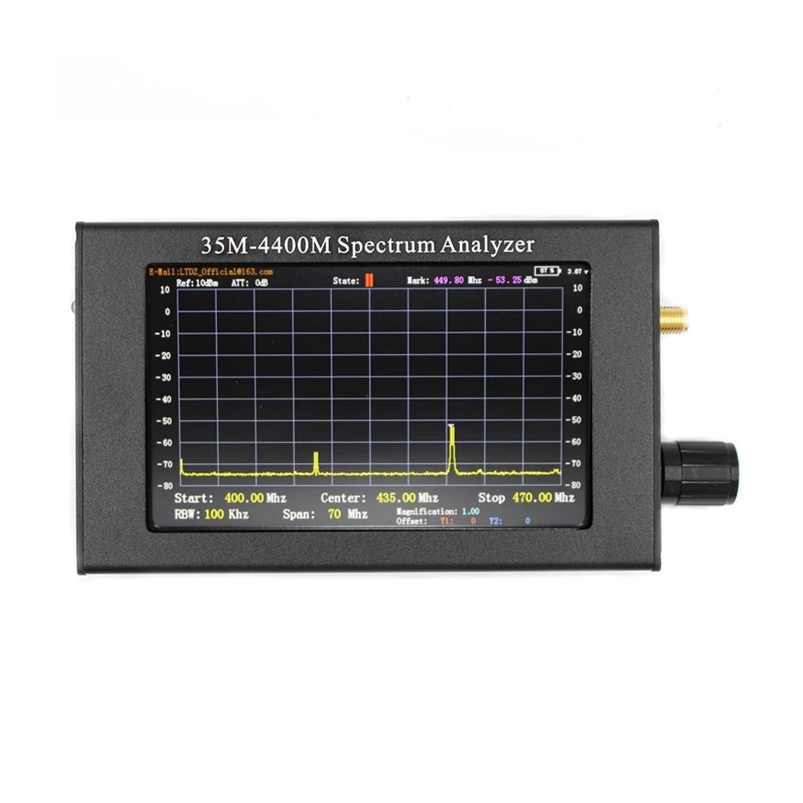 35M-4400Mhz Spectrum Analyzer 4.3Inch LCD Screen Professional Handheld ...