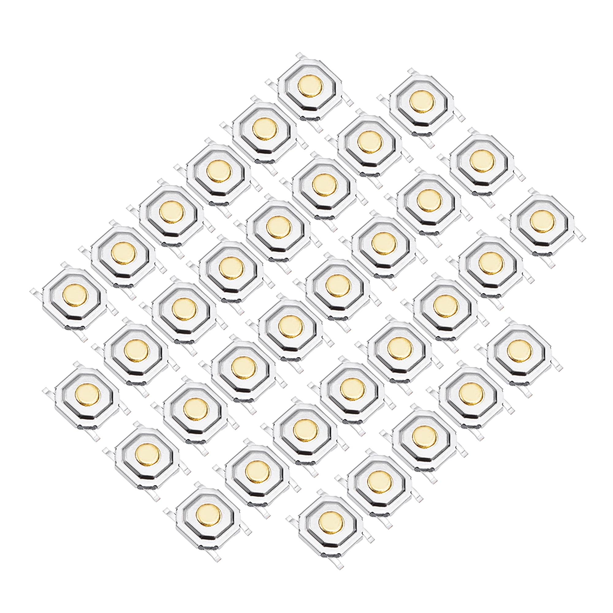35PCS 5x5x1.5mm Panel PCB Surface Mounted Devices SMT Mount 4 Pins Push ...