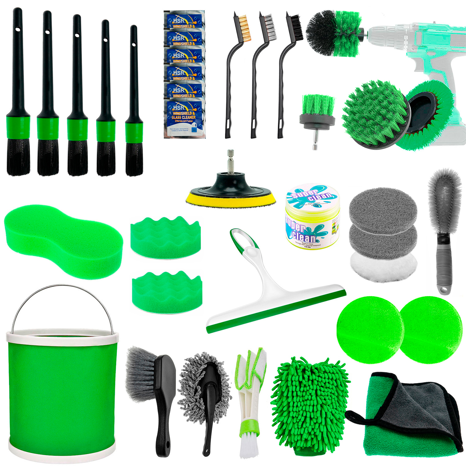 Mop Mob Car & Auto Detailing Brushes Kit, Set of 12 - Walmart.com