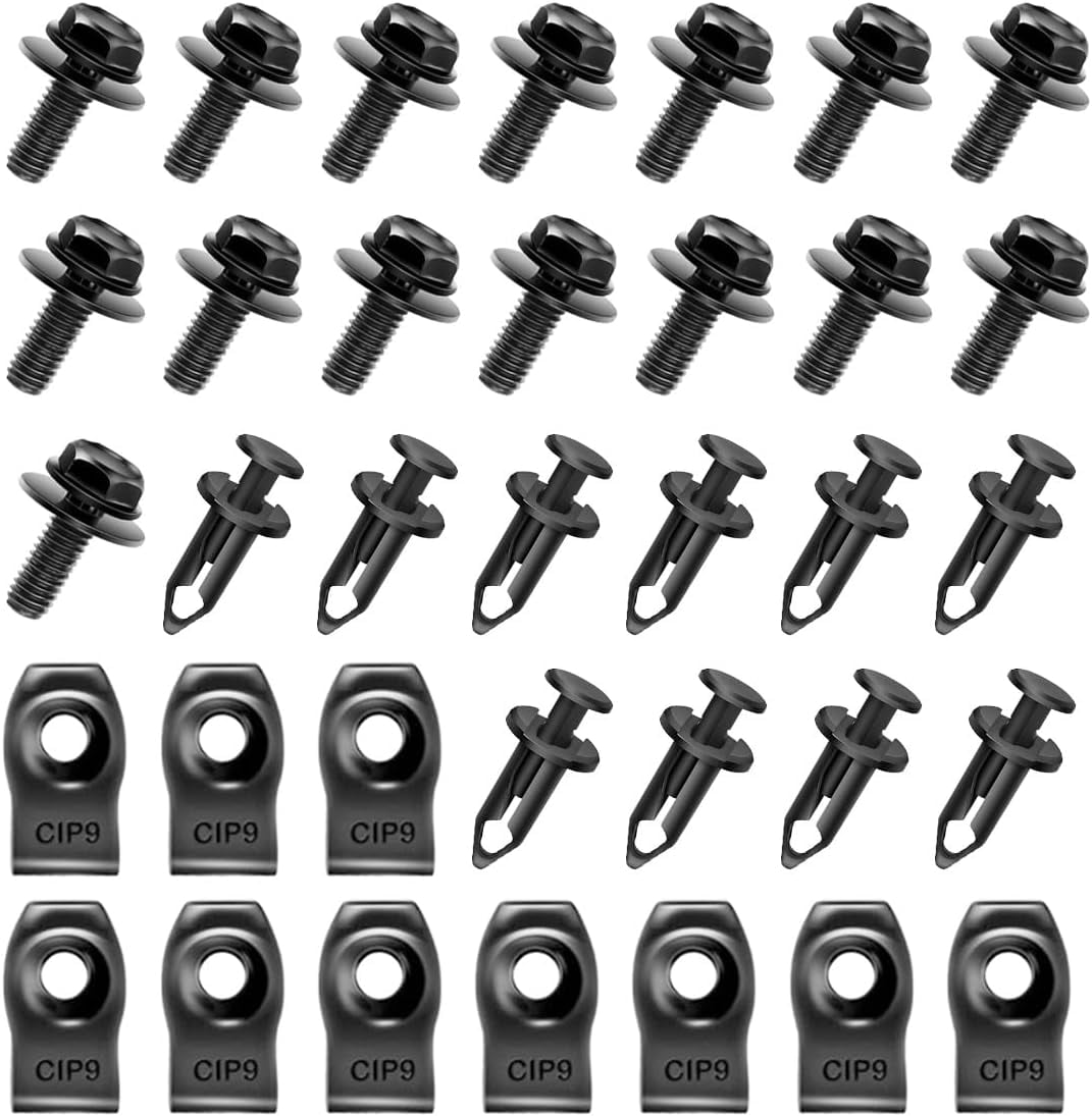 35PCS Engine Under Cover Splash Shield Guard Body Bolts, Car Front ...