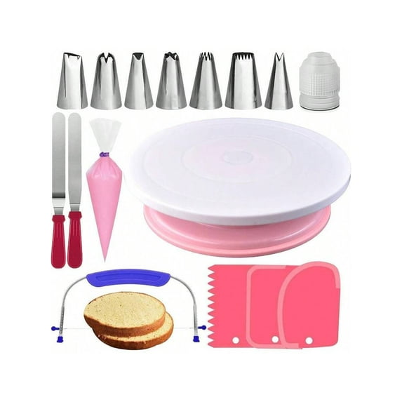 35PCs Cake Turntable And Leveler - Rotating Cake Stand With Non Slip ...