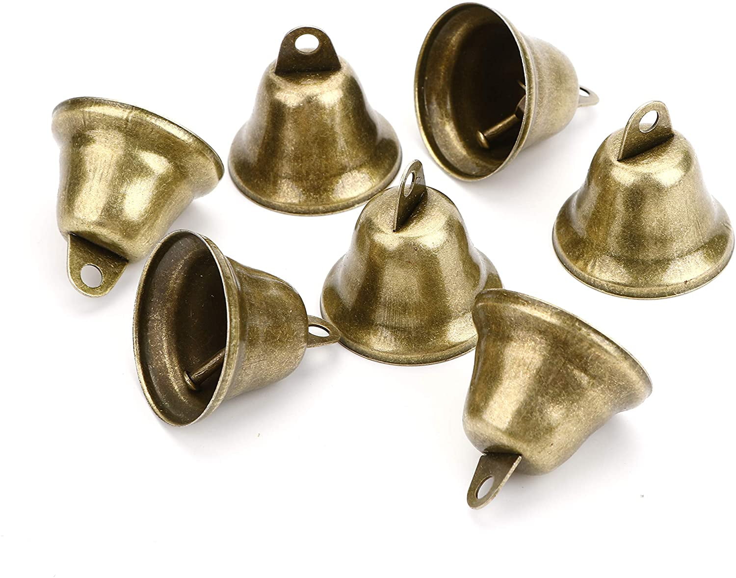 35Pack 38mm/1.5" Vintage Bronze Style Jingle Bells, Craft Bell for Dog ...