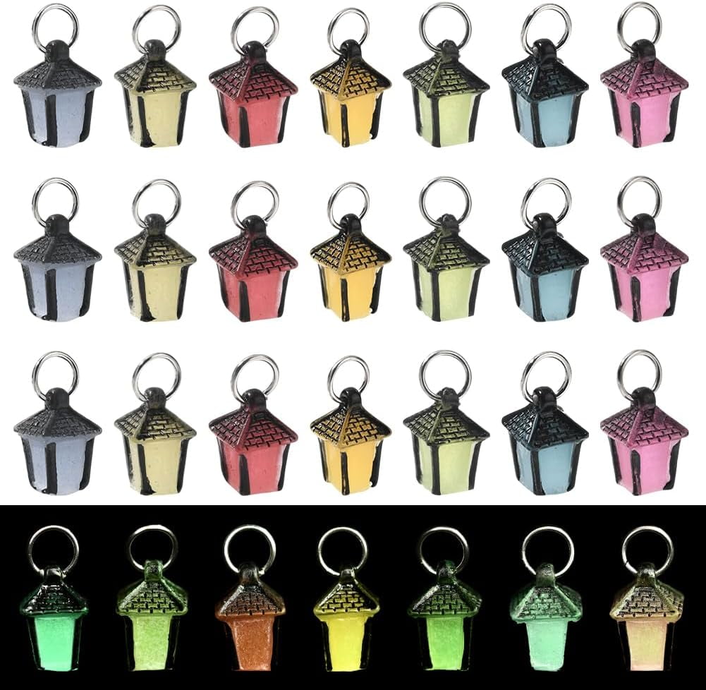 35Pcs 7 Colors Glow in The Dark Resin Charms Dollhouse Light Kit Small ...