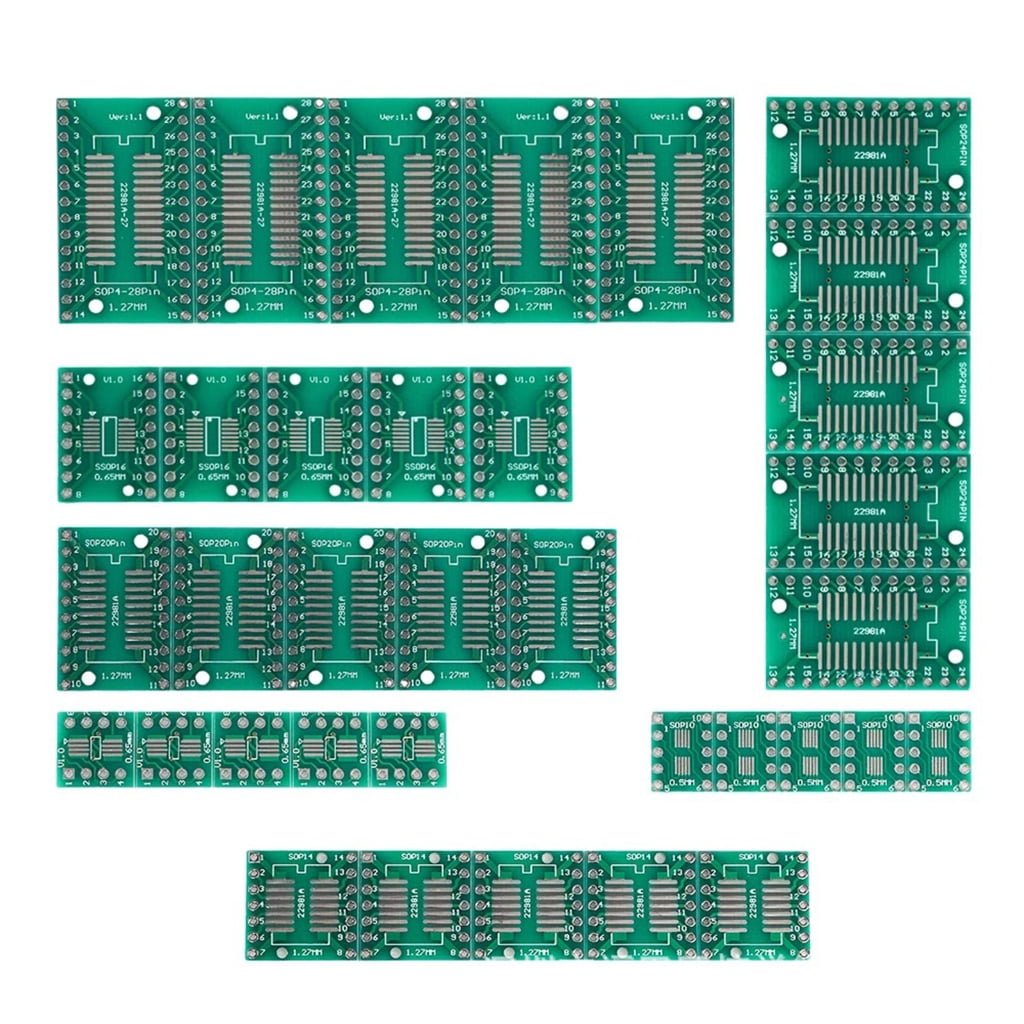 35Pcs 7Value High Conductivity IC Adapters Board For DIP SOP SSOP Saves ...