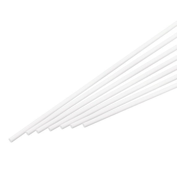 Uxcell 35Pcs ABS Plastic Rods, Diameter 4mm Length 250mm White Stick ...