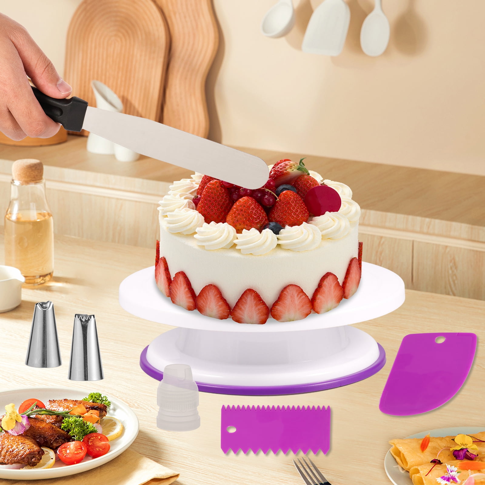 35Pcs Cake Decorating Kit for Cake Cupcake Decorations Sturdy Rotatable ...