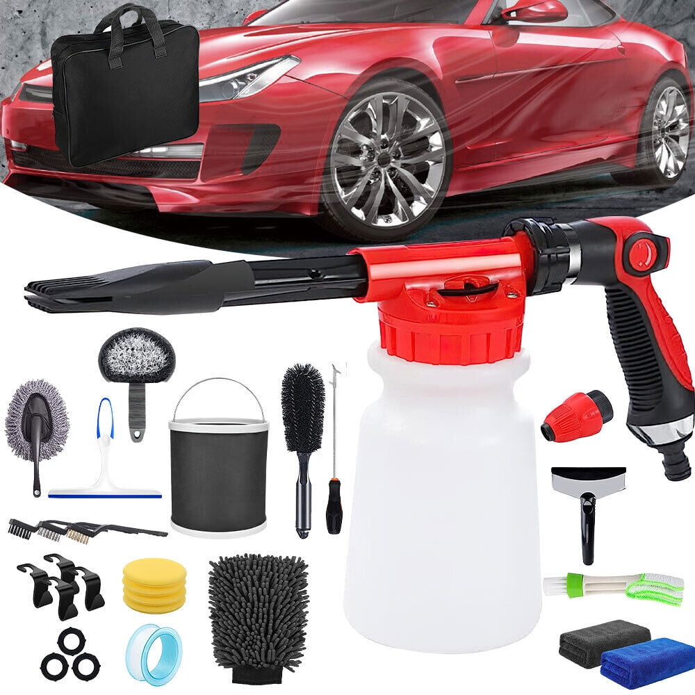 35Pcs Car Wash Cleaning Tools Kit Car Detailing Set with Black Canvas ...