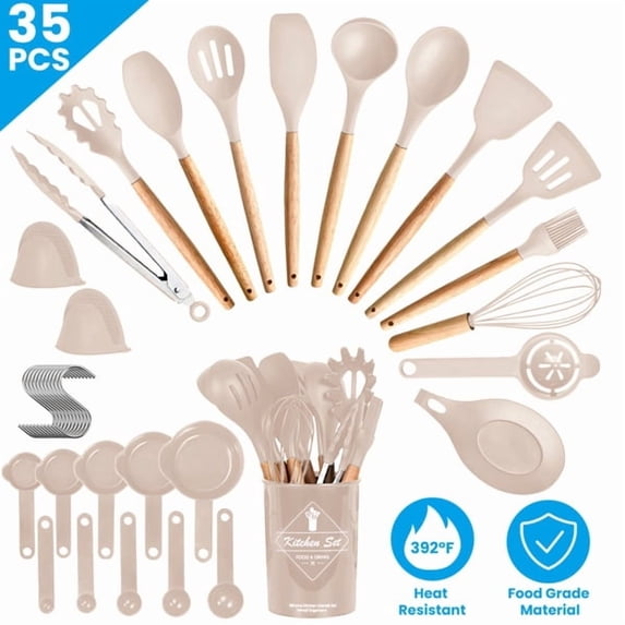 35Pcs Kitchen Cooking Utensils Set Spatula Set Baking Utensil Set ...