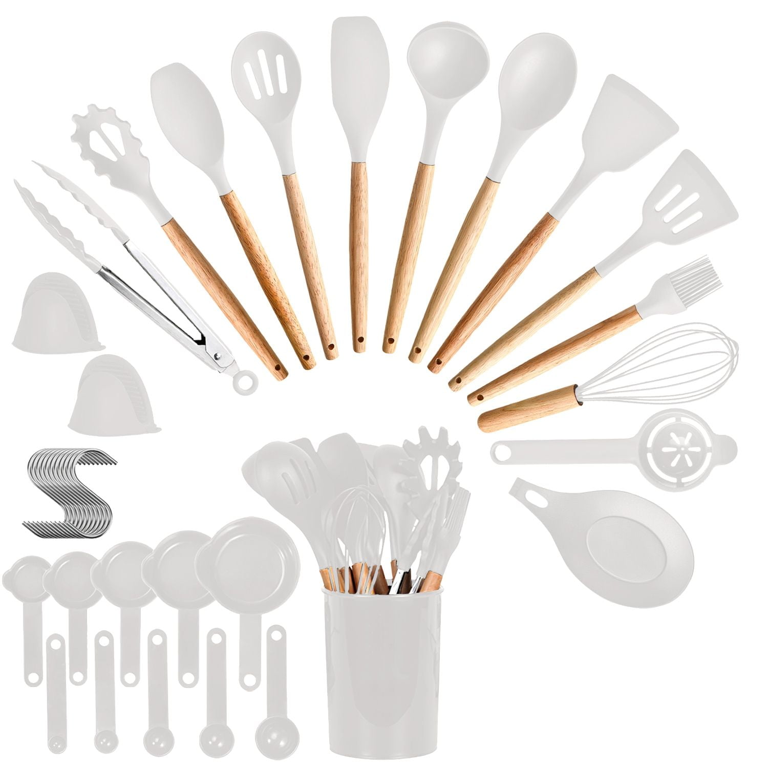 35Pcs Kitchen Cooking Utensils Set Spatula Set Baking Utensil Set ...