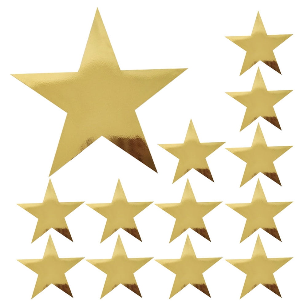 35Pcs Paper Star Shaped Cutouts Decorative Star Party Scene Layout Prop ...