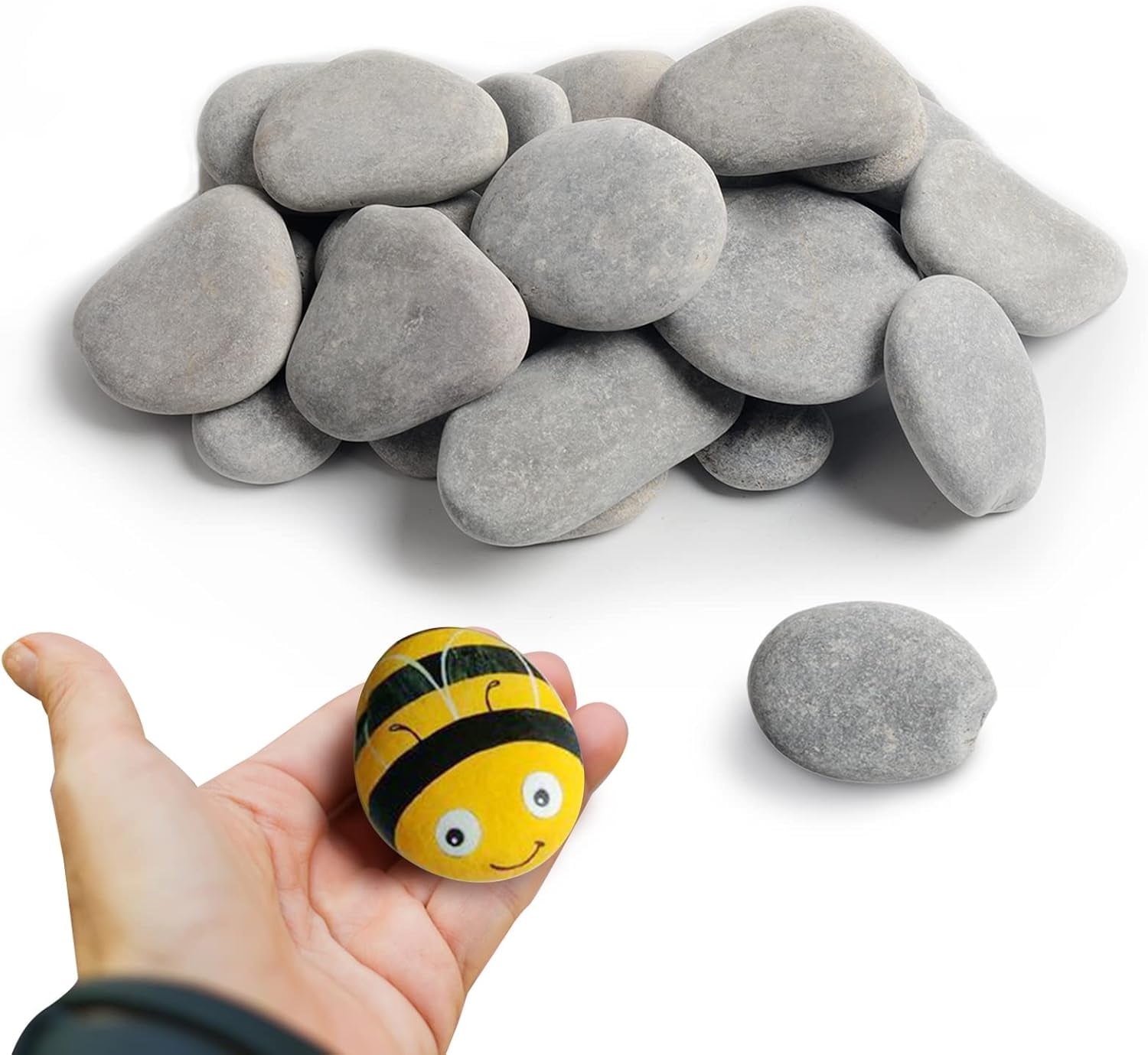35Pcs Rocks for Painting, 2-3'' Painting Rocks for Adults, Craft Rocks ...