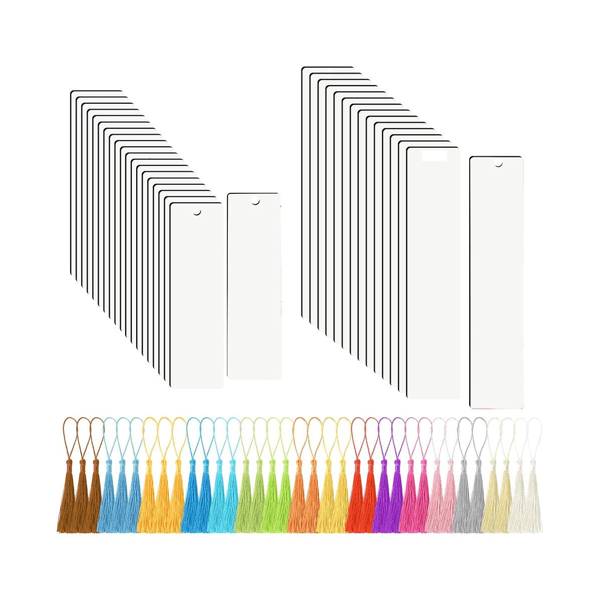 35Pcs Sublimation Bookmark Blank Heat Transfer MDF Bookmarks DIY ...