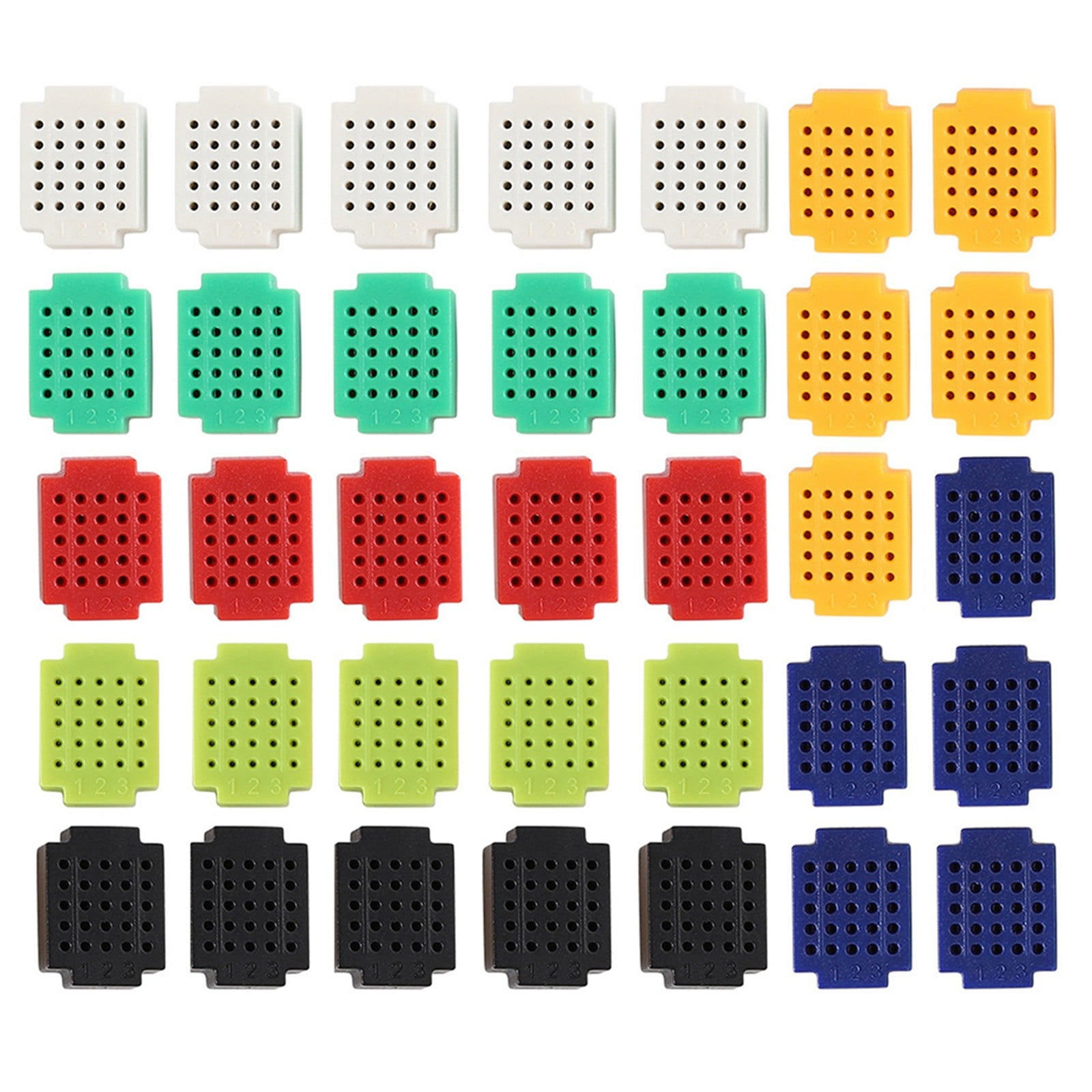 35Pcs ZY-25 25 Tie Points Mini Solderless BreadBoard PCB Circuit Board ...