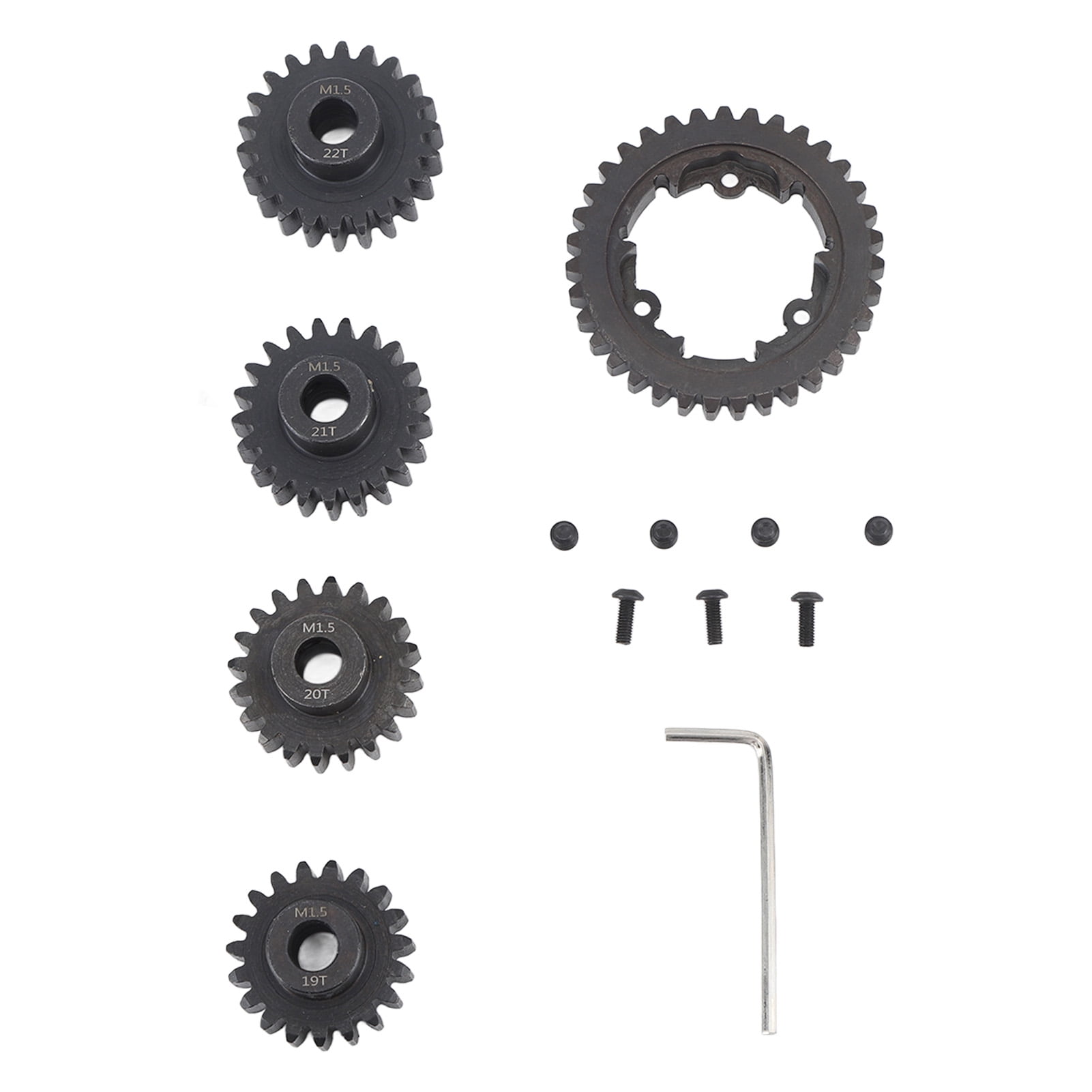 35T Spur Gear & 19T-22T Pinion Gears, Compatible with 1/5 Scale 6S 8S Remote Control Vehicles ...