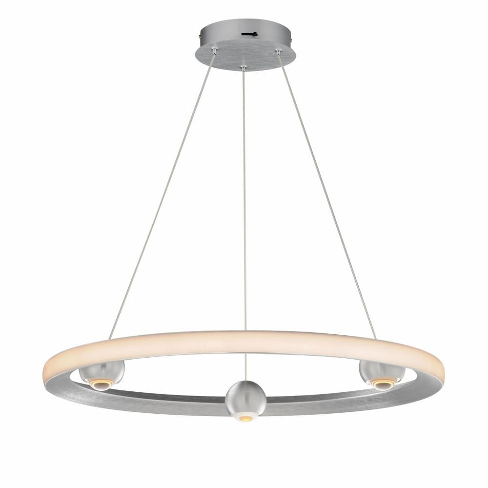 35W 1 Led Cct Select Ring Pendant-2.75 Inches Tall And 24 Inches Wide-Brushed Aluminum Finish ...