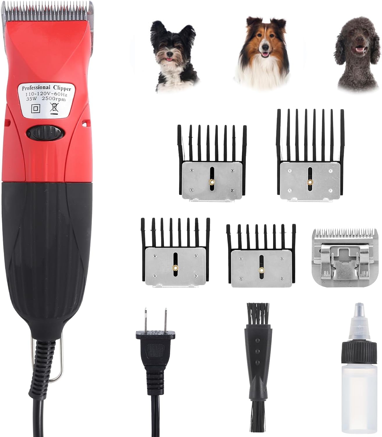 35W Electric Pet Hair Clipper Cutter Trimmer Shaver Grooming Kit for ...