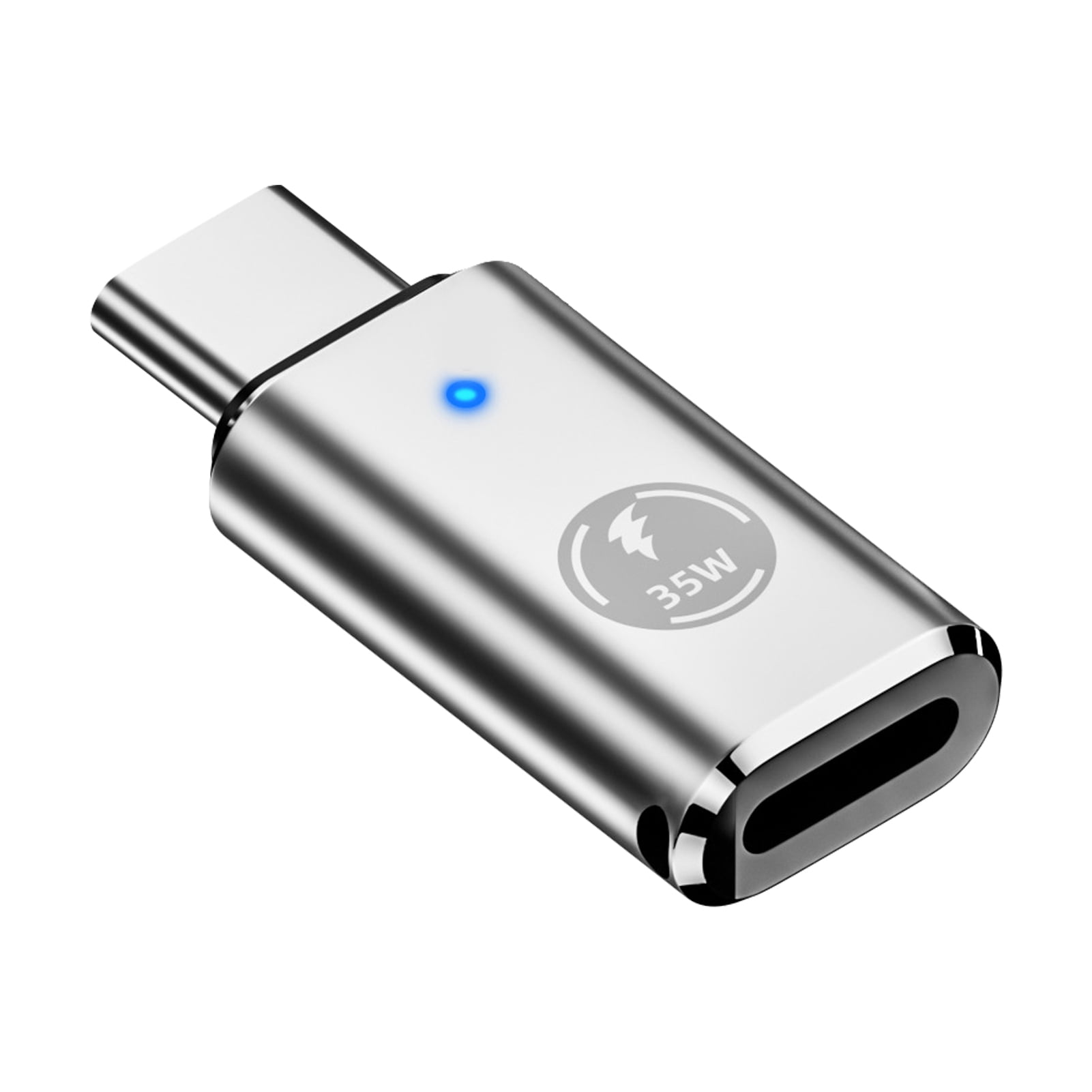 35W Lighting Female To USB-C Male Adapter with LED Indicator PD Fast ...