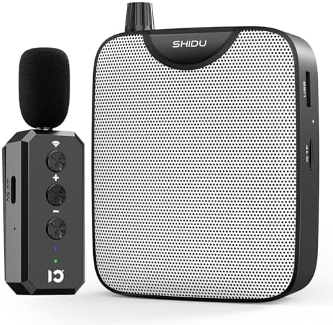 35W Power Voice Amplifier with Bluetooth Wireless Lavalier Microphone ...