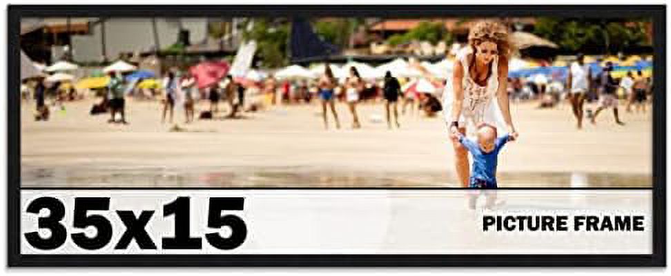 35X15 Frame Black Picture Frame - Complete Modern Photo Frame Includes ...