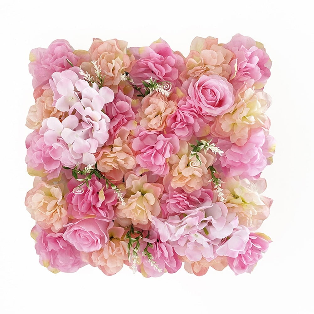 35x35cm DIY Artificial Flower Wall Fake Rose Decoration for Wedding ...