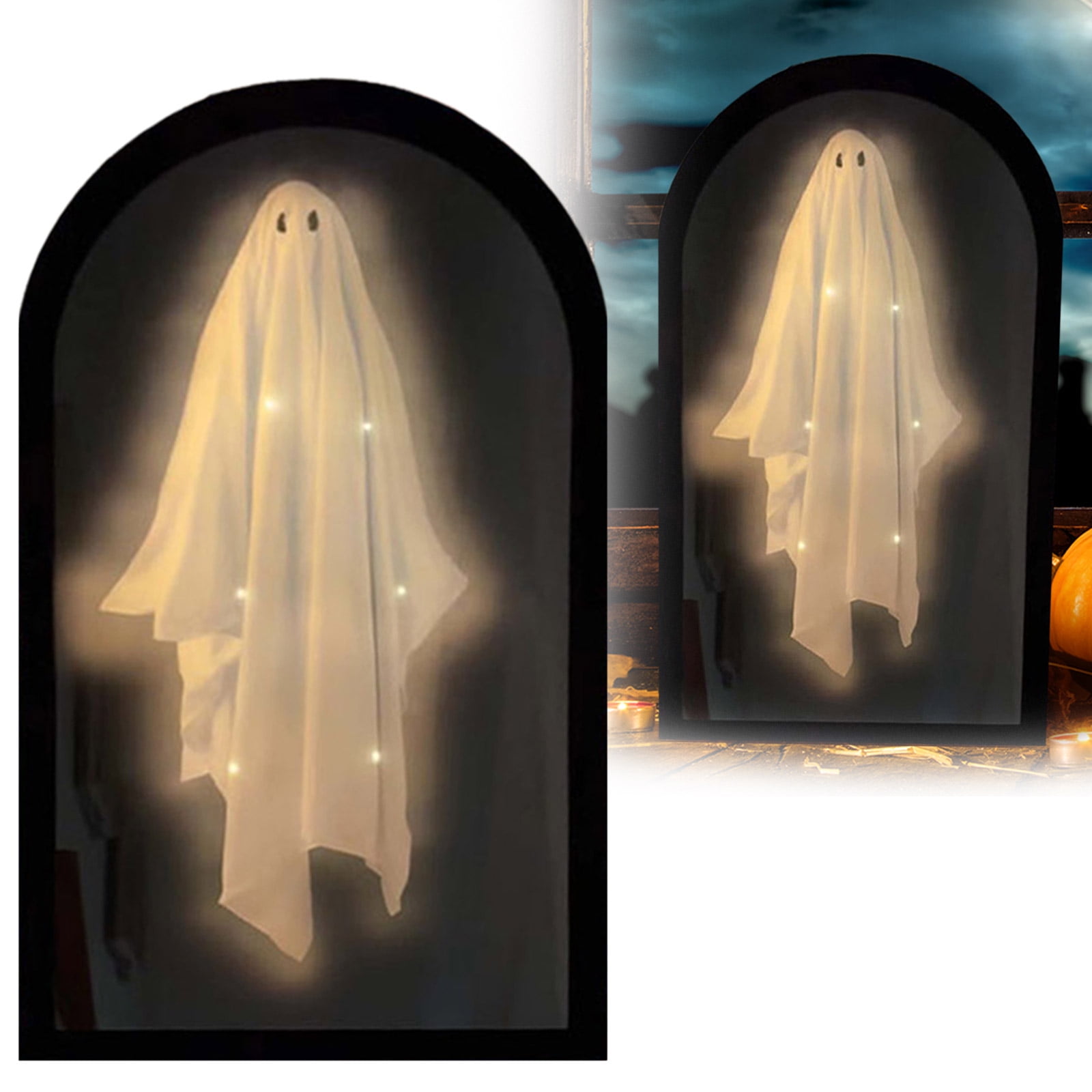 (35cm) 2025 Halloween Novelty Ghost Mirror, Ghost Hologram Mirror ...