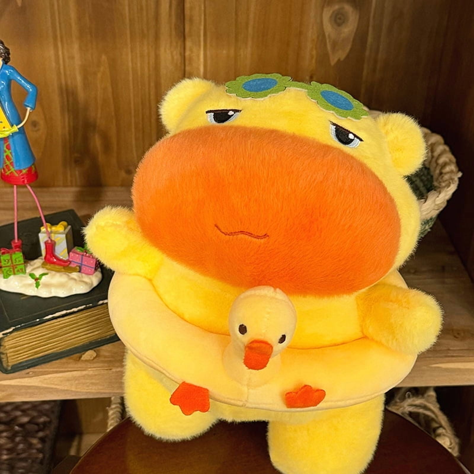 35cm Cute Plush Capybara Plush Toy Yellow Duck Swim Ring Capybara Doll ...