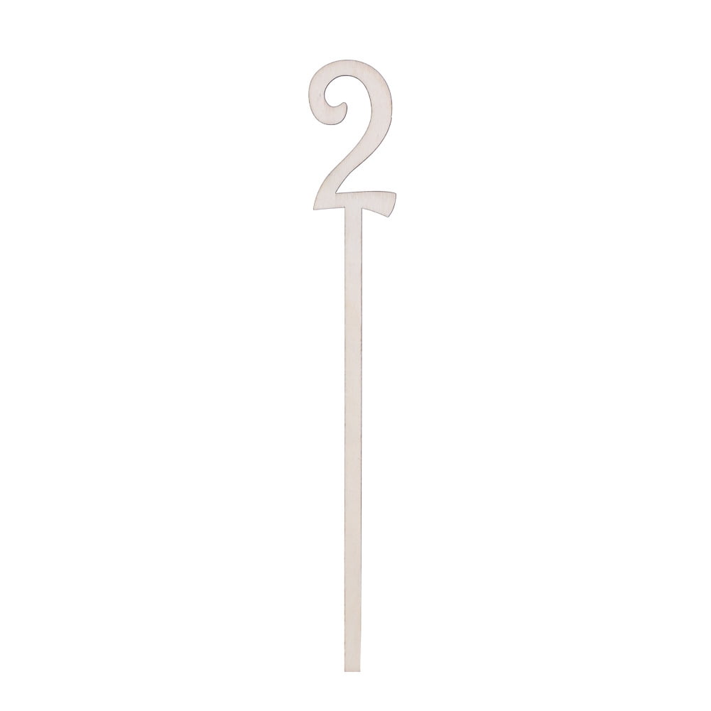35cm Tall Table Number Wooden Stick with Base for Wedding Birthday ...