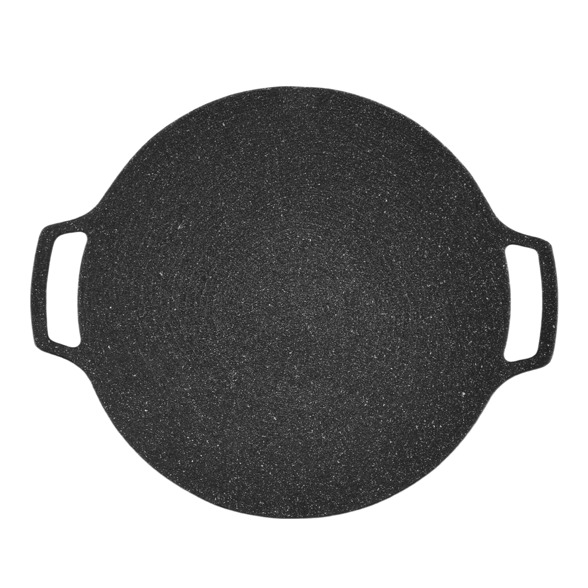 35cm Thick Cast Iron Frying Pan Flat Pancake Griddle Non-Stick Bbq ...