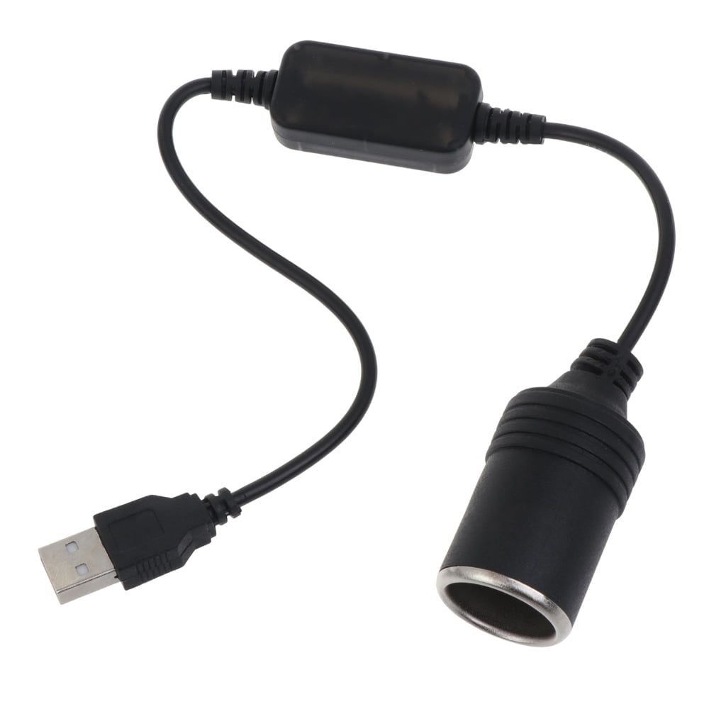 35cm USB to Car Cigarettes Lighter Female Socket Adapter Cord Wire 5V ...