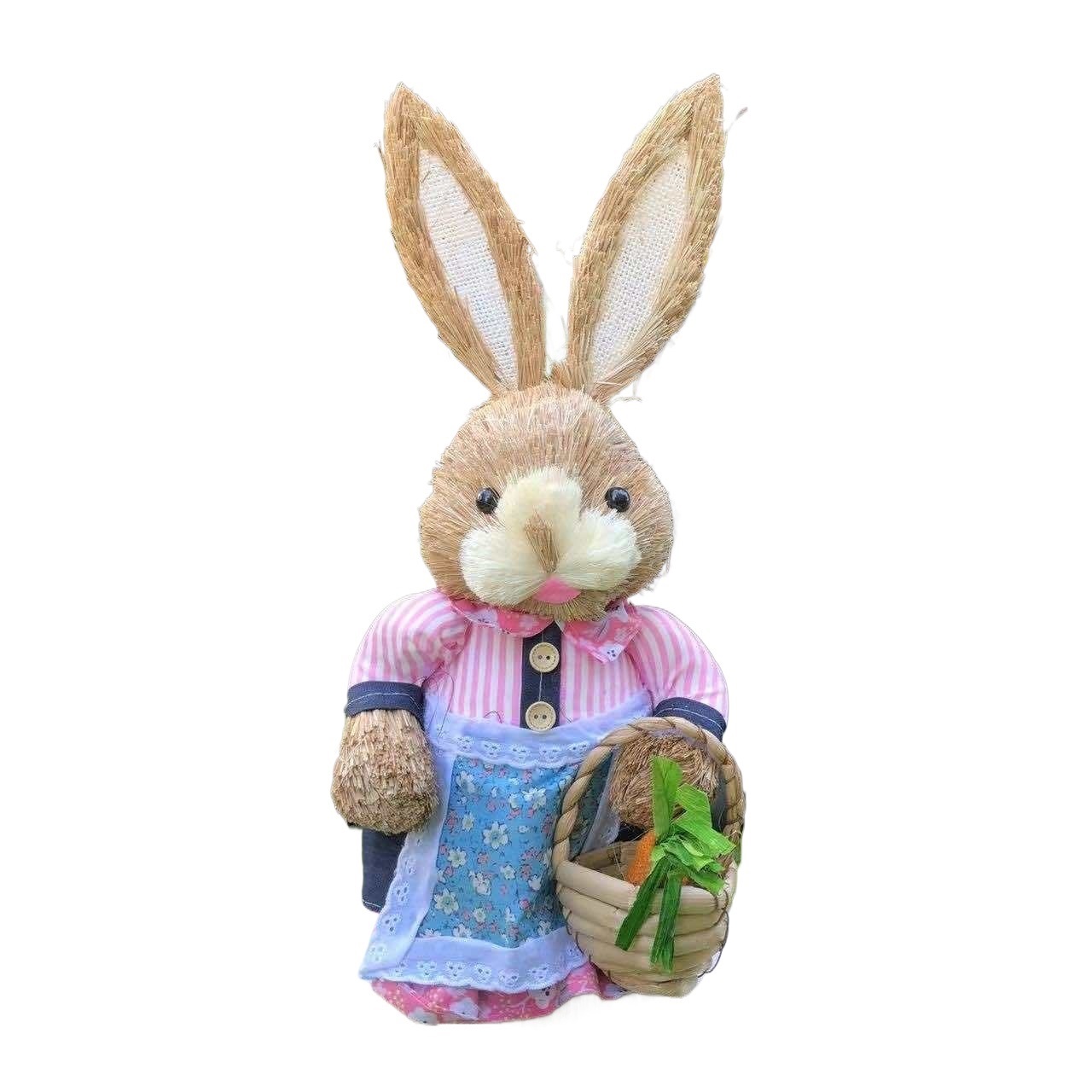 35cm Weaving Rabbits Ornament Garden Greenhouse Table Cabinet ...