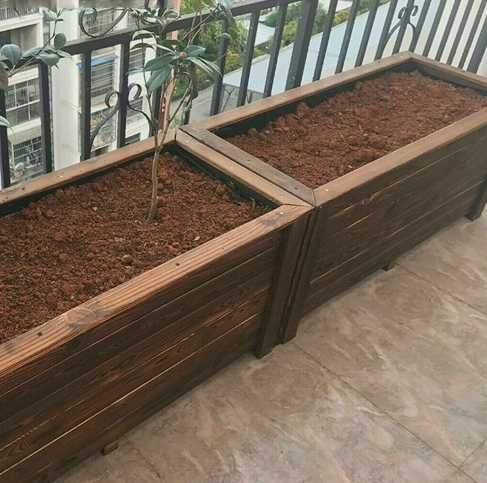 35in Large Garden Planter Box Big Volum Plants Herbs Growing Box ...