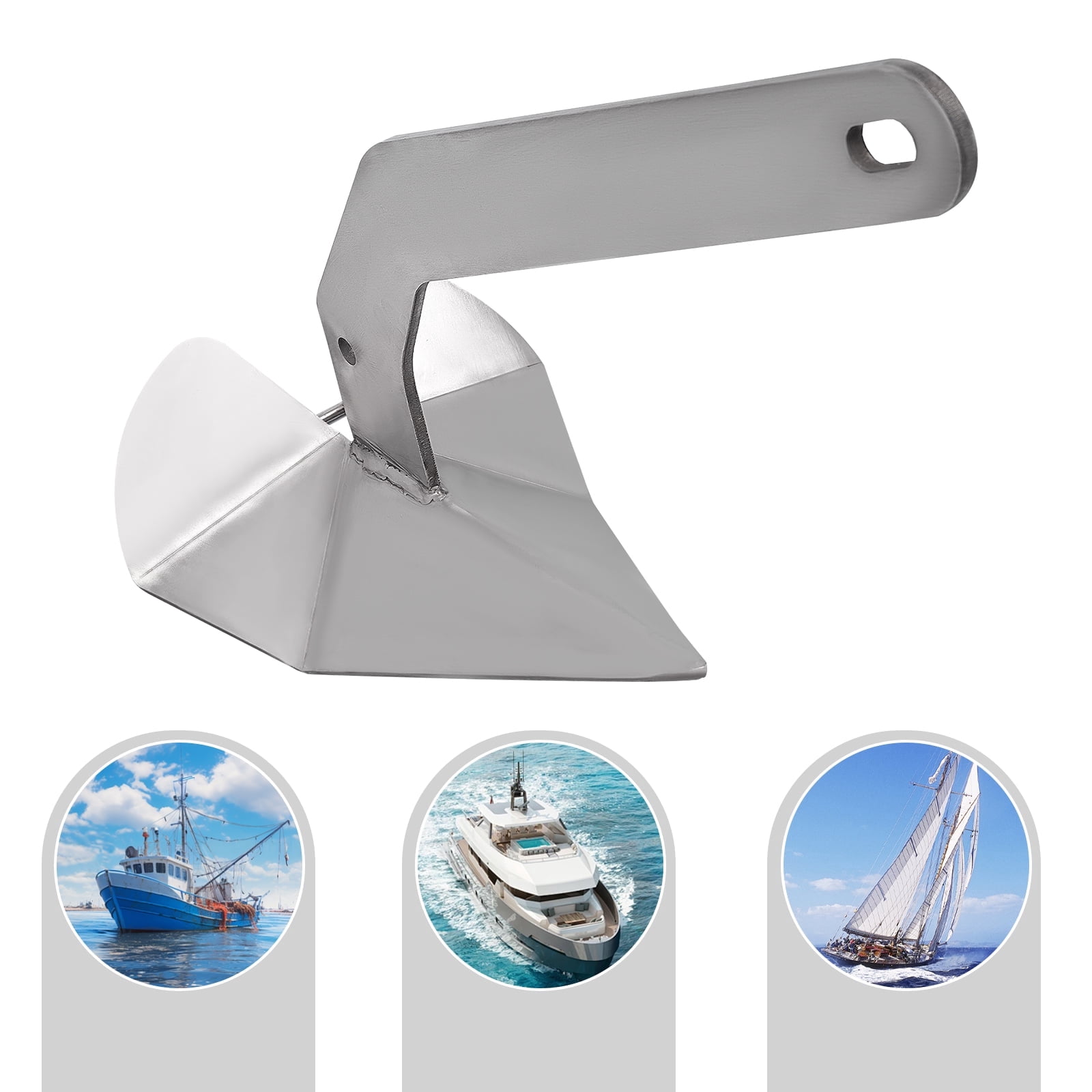 35lbs Boat Anchor, Stainless Steel Delta Style Boat Anchor Heavy Duty ...