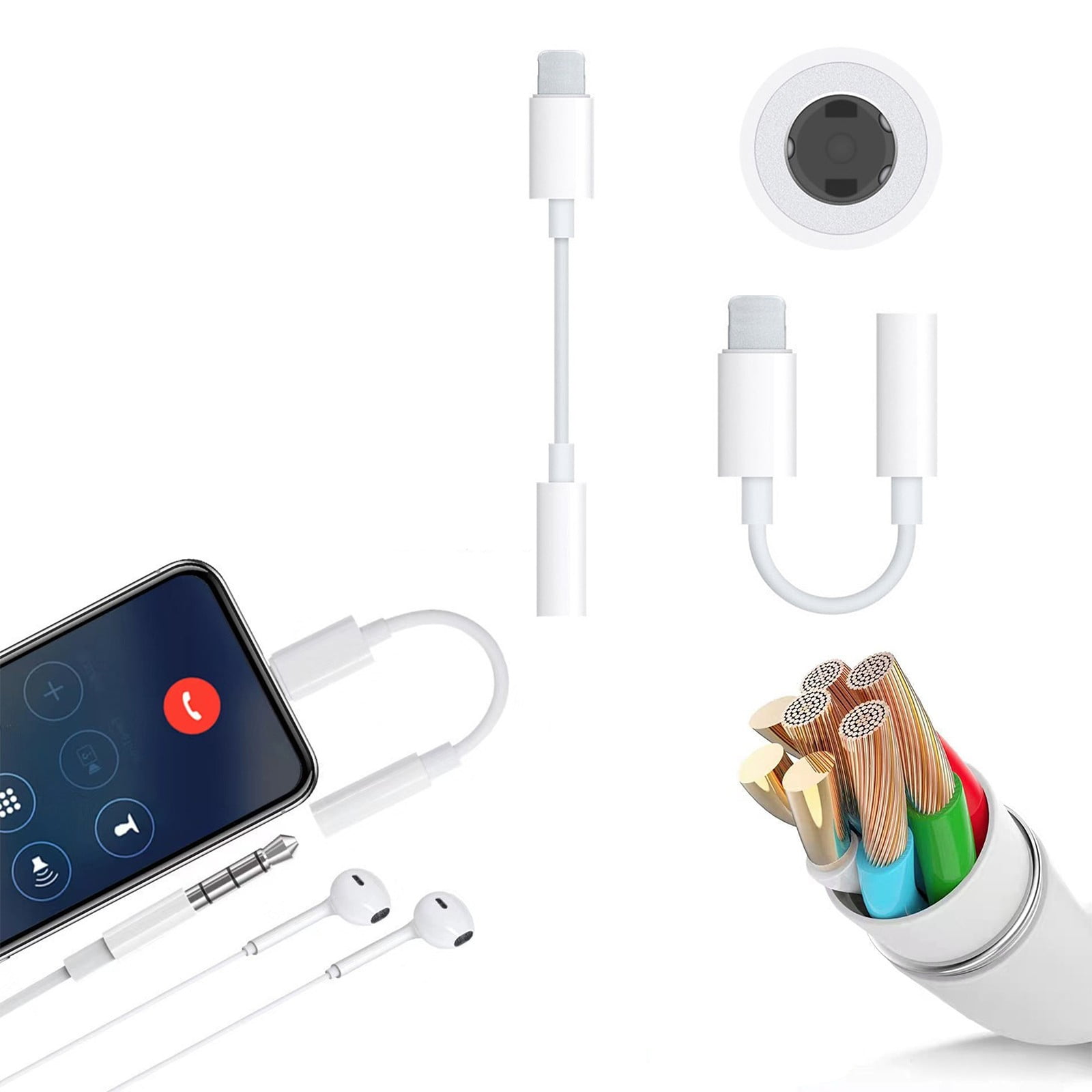 35mm Audio Adapter Jack Converter for Headphone Sound Connection and ...