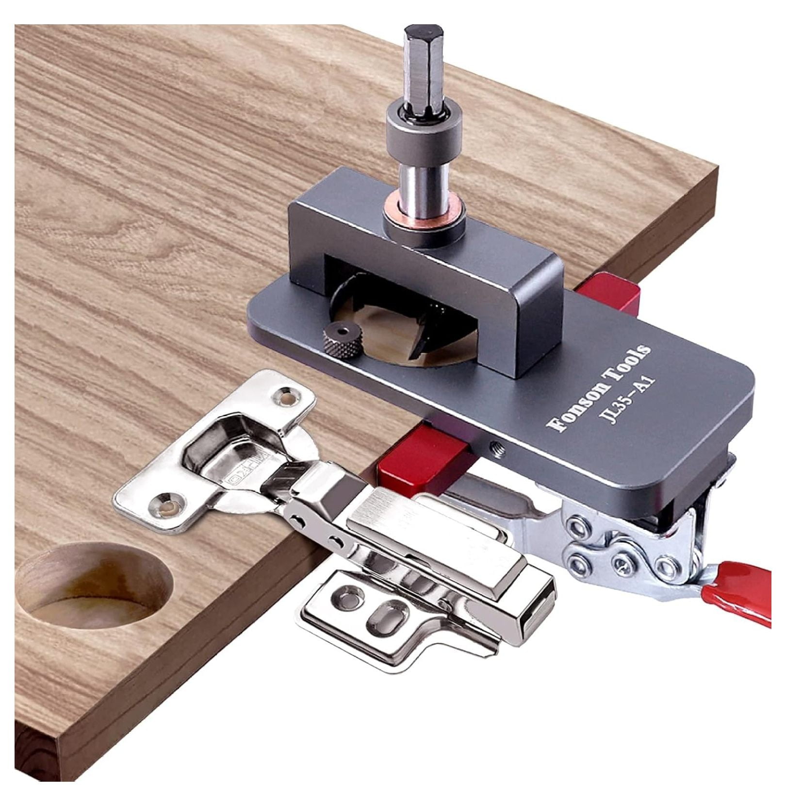 35mm Concealed Door Hinge Jig， Accurate Locking Cabinet Hinge Jig， Aluminum Alloy Material Comes ...
