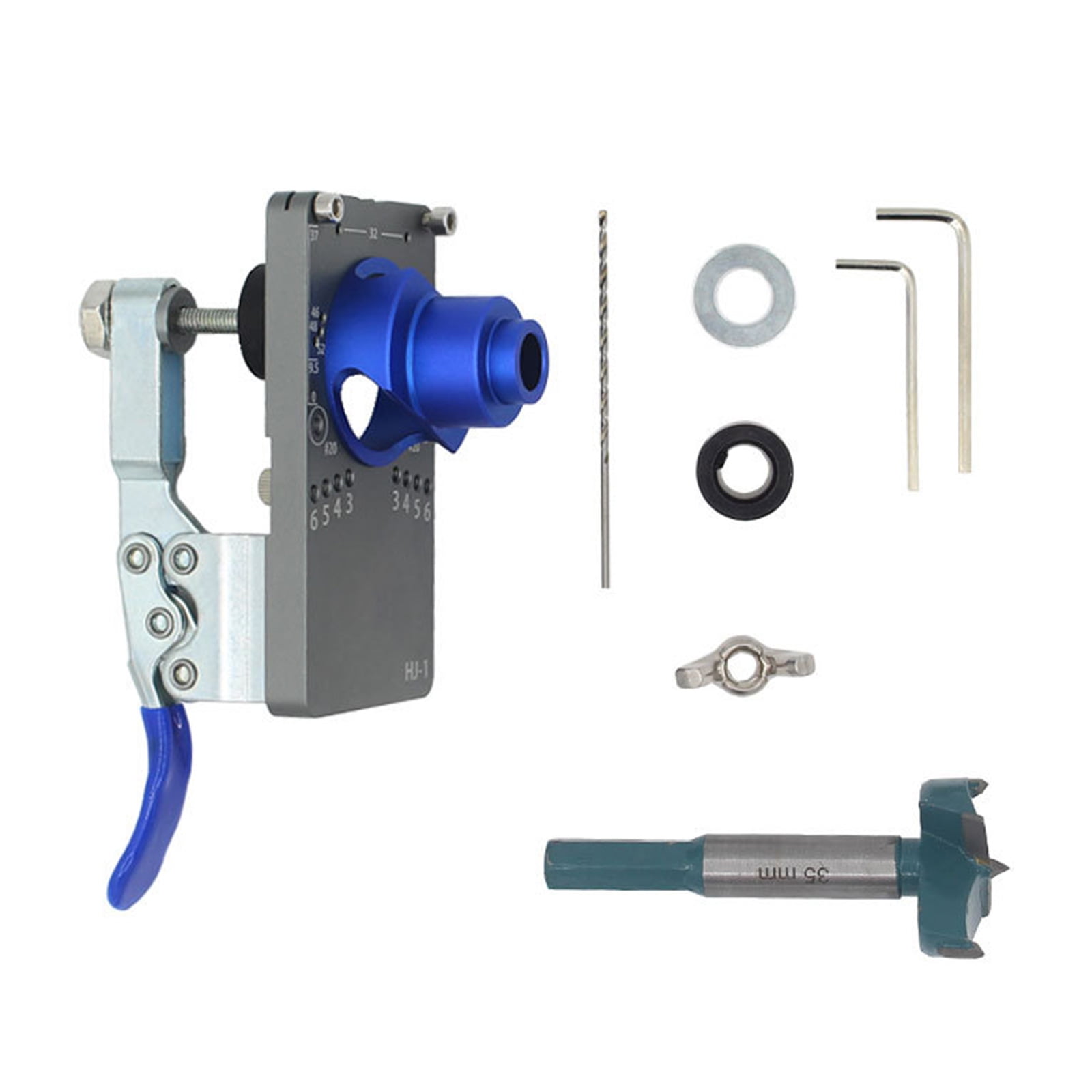 35mm Concealed Hinge Jig Boring Hole Drill Guide Cutter Bit Set Door ...
