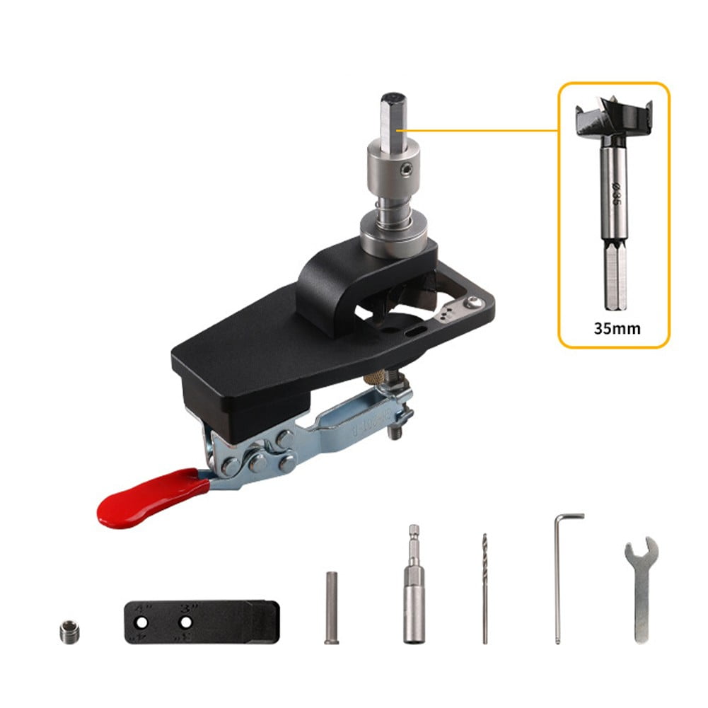35mm Concealed Hinge Jig Locking Hinge Drilling Jig Hole Guide Puncher ...