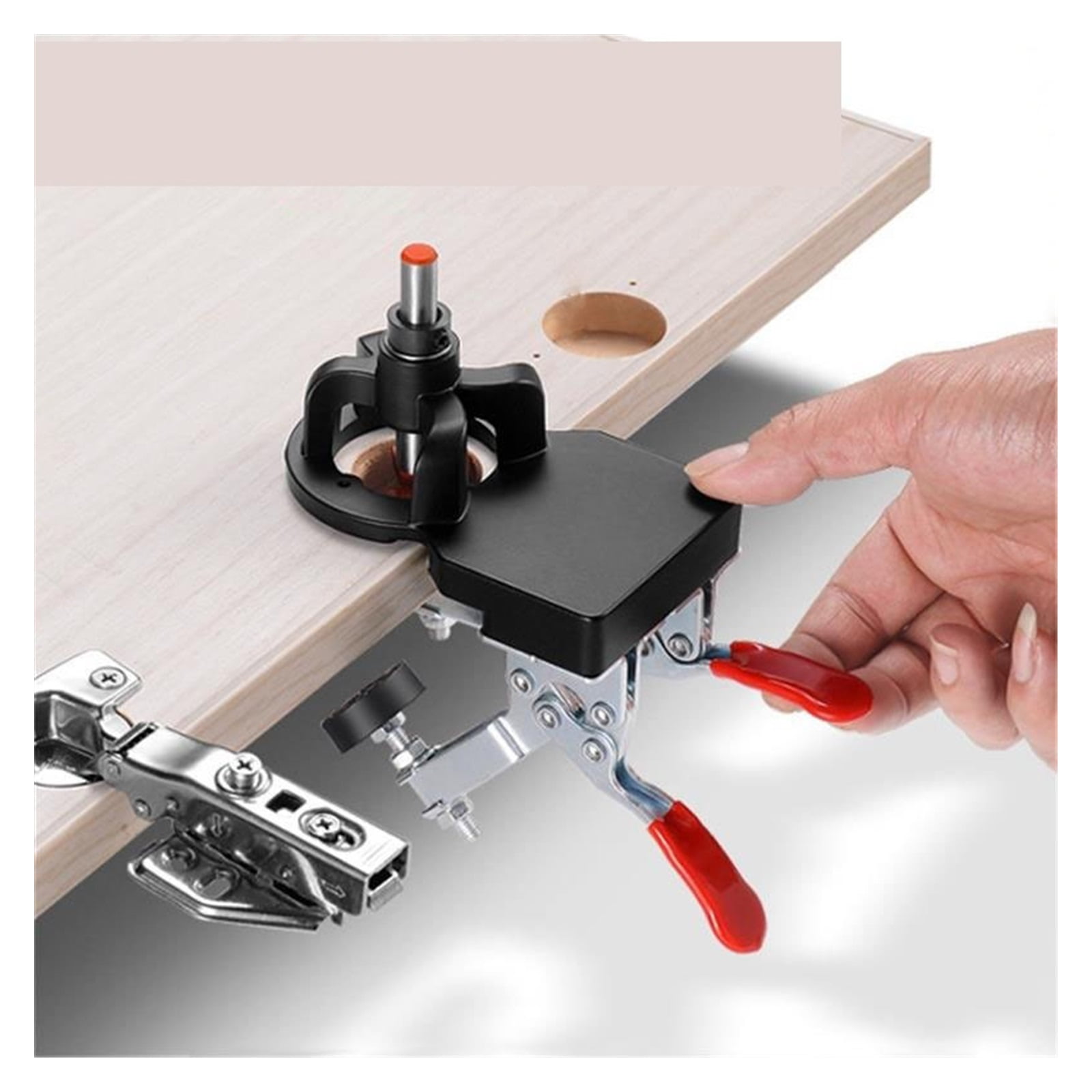 35mm Hinge Jig Kit Concealed Hole Drilling Guide Woodworking Hole Punch ...