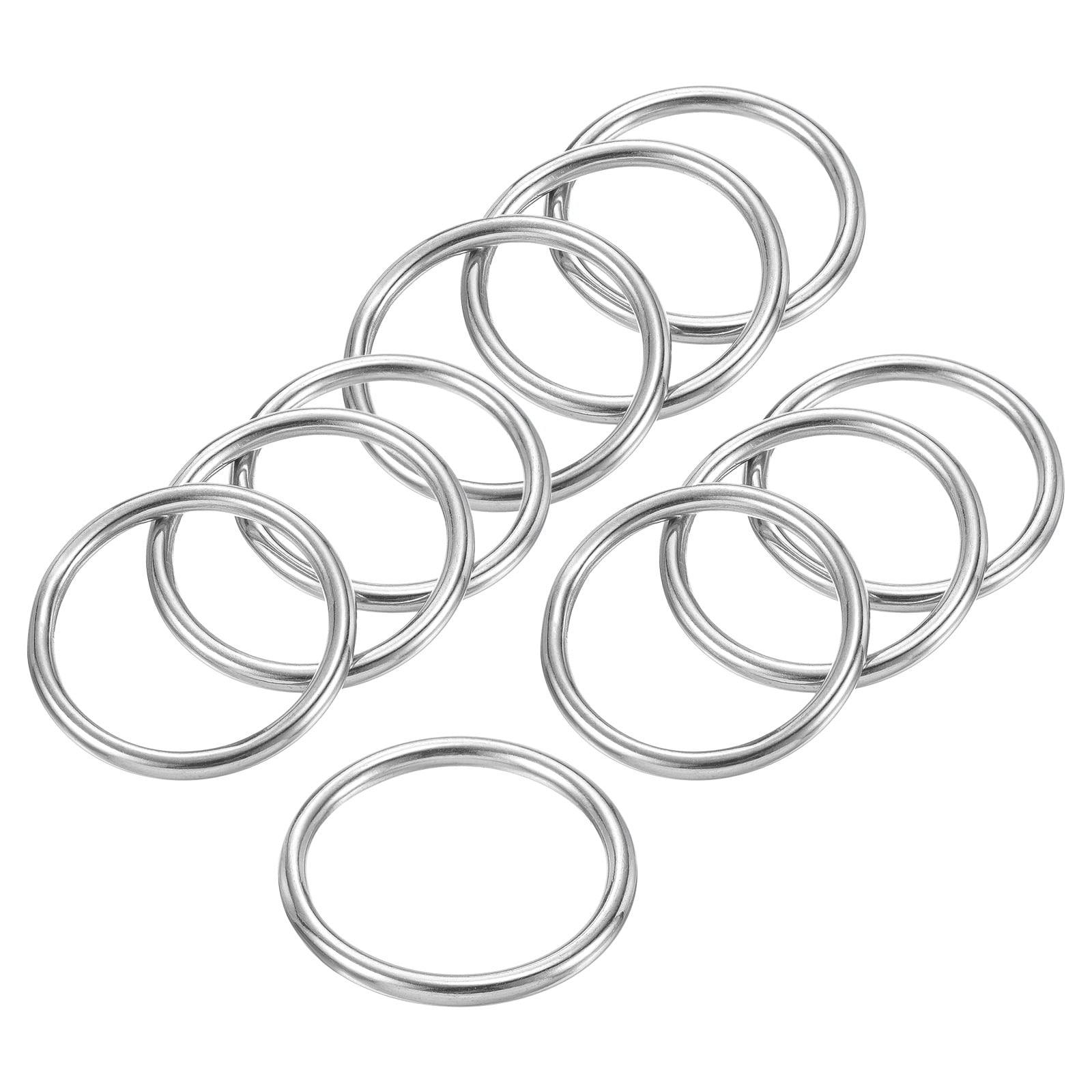 35mmx43mm Dia 304 Stainless Steel O Ring Seamless Welded O-Ring for DIY ...