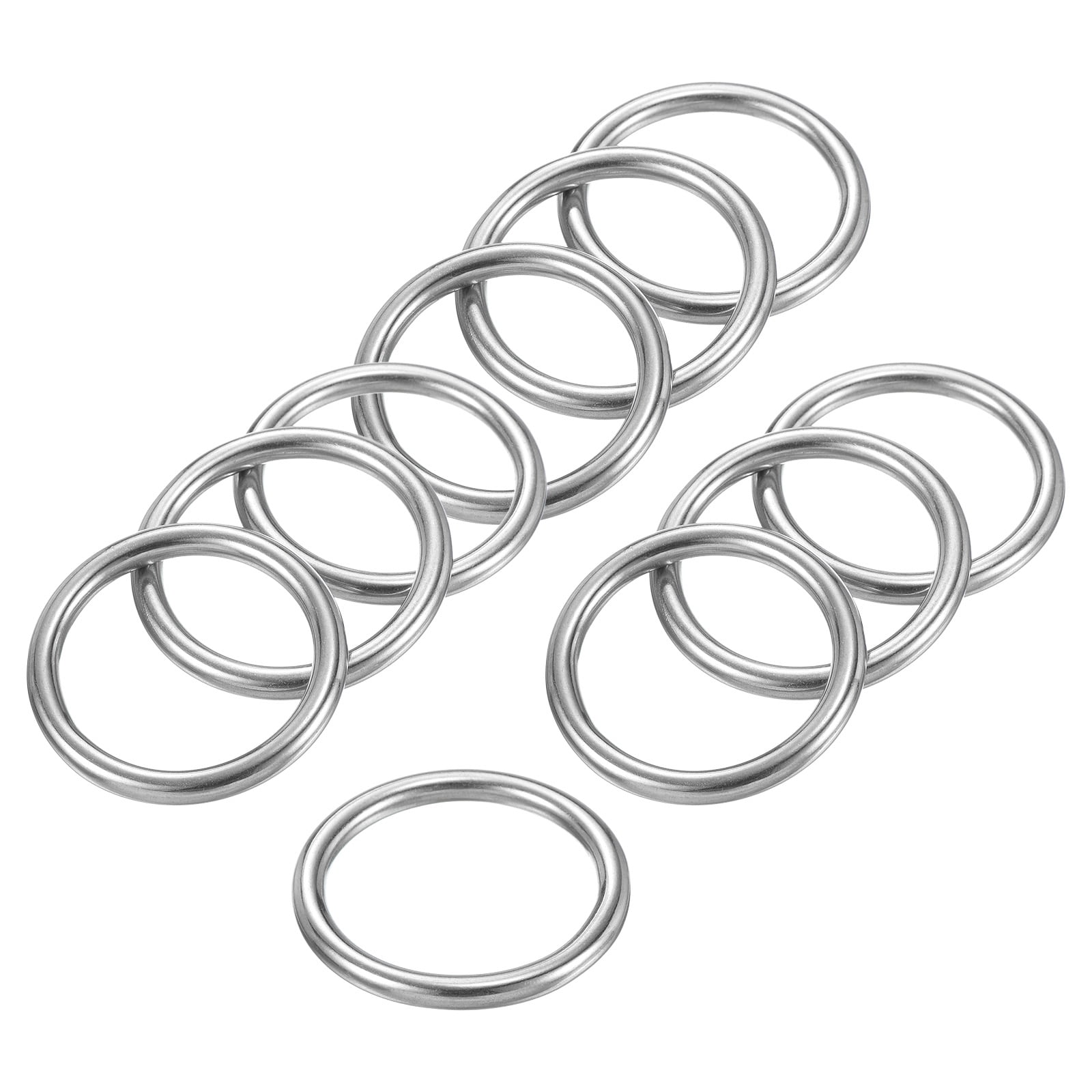 35mmx45mm Dia 304 Stainless Steel O Ring Seamless Welded O-Ring for DIY ...