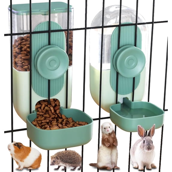35oz Automatic Water Dispenser, Auto Gravity Feeder and Waterer Set ...