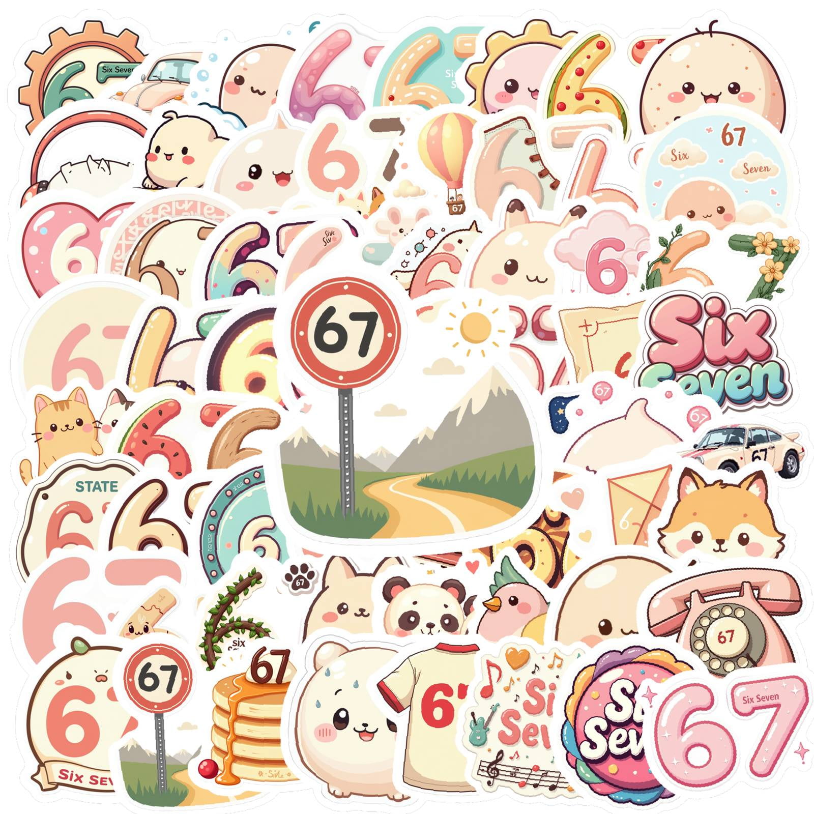 35pcs-100pcs Charming Animal Stickers Cute Character Stickers Vibrant ...